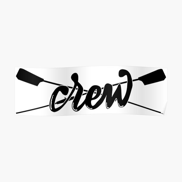 "Crew Calligraphy Sticker" Poster by GabrielloG | Redbubble
