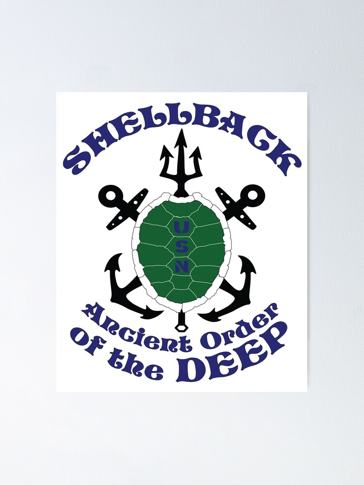 "Shellback Ancient Order of the Deep Clr" Poster for Sale by MadMando ...
