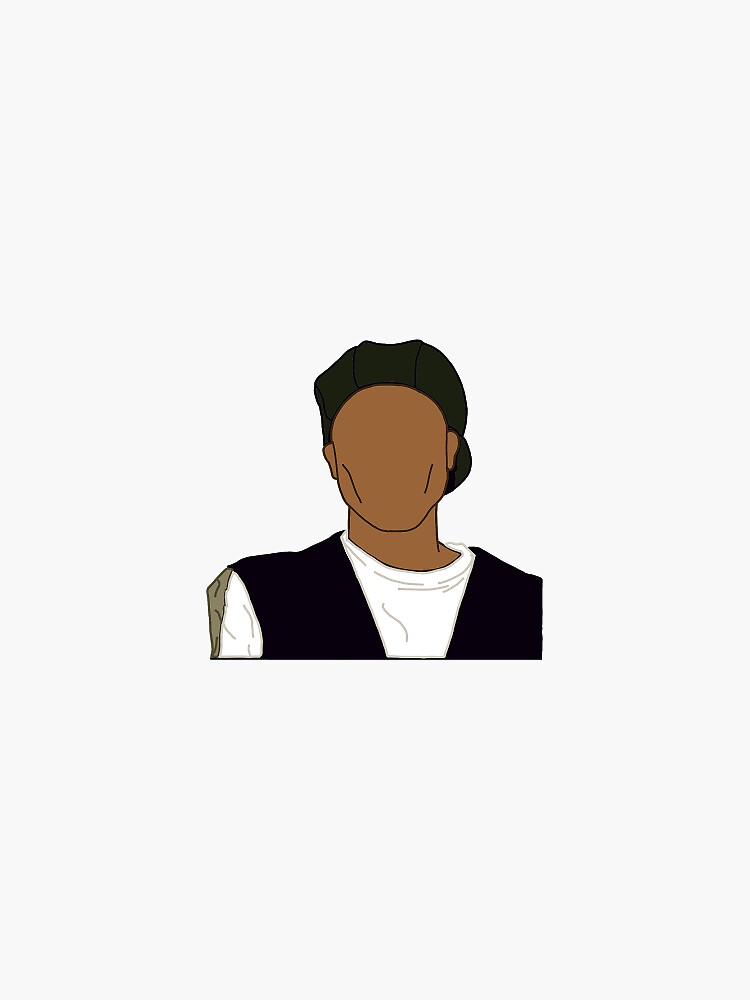 "Tupac Sticker - Outline" Sticker by namedropper | Redbubble