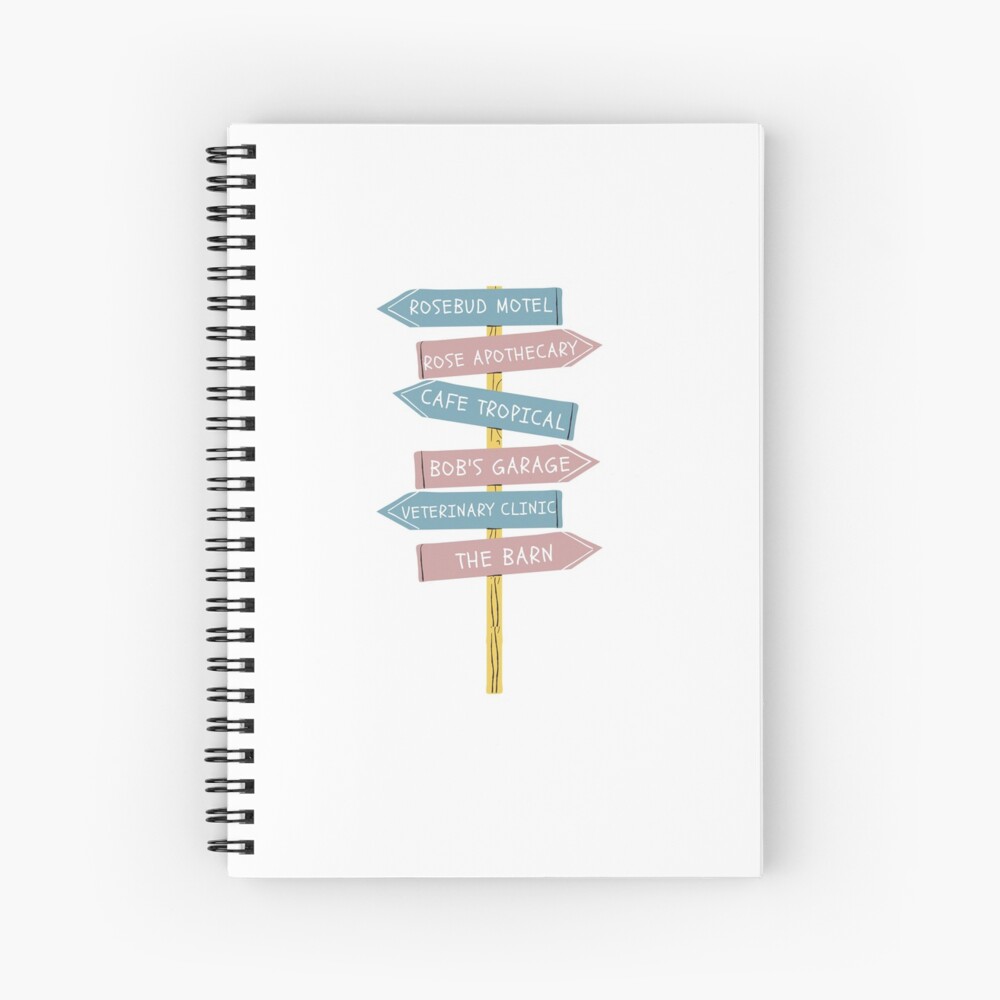 "schitt's creek road signs" Spiral Notebook for Sale by djmiller930 ...
