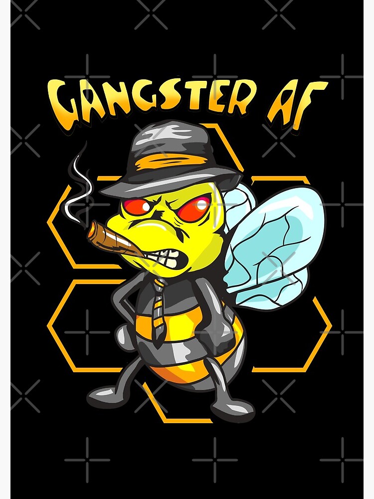 "Gangster AF Funny Honey Bee" Spiral Notebook for Sale by ...