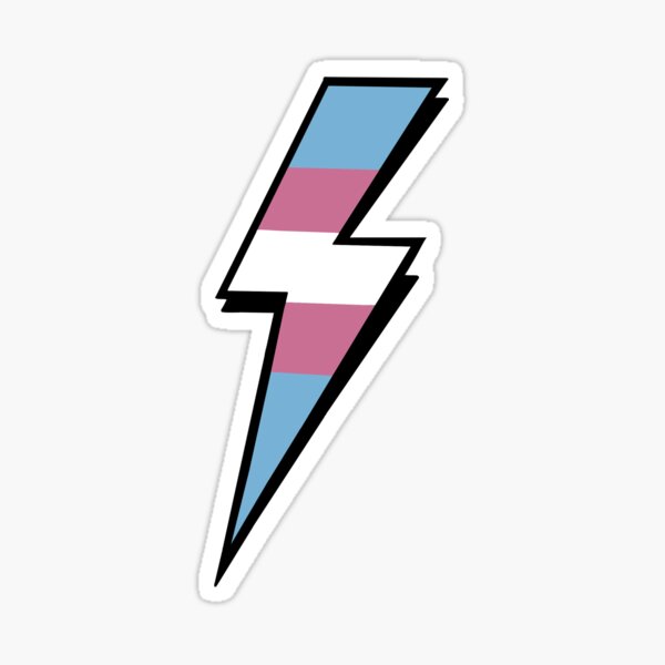 "Trans Lightning Bolt" Sticker for Sale by gianna-b | Redbubble