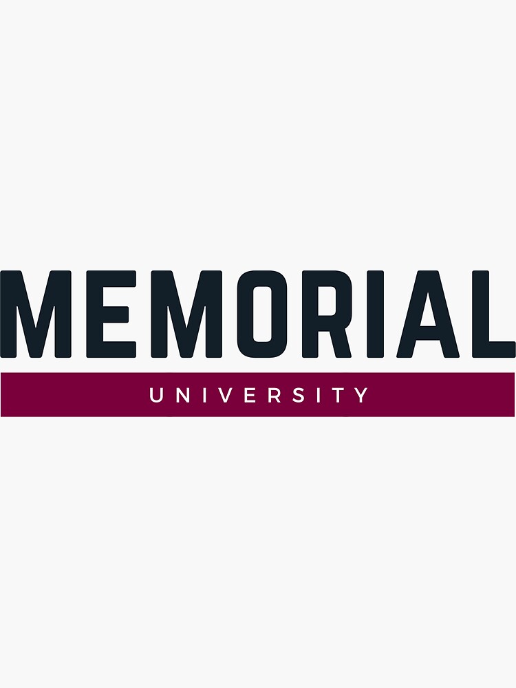 "Memorial University MUN Simple Line" Sticker by 5oclock | Redbubble