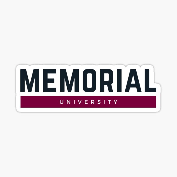 "Memorial University MUN Simple Line" Sticker by 5oclock | Redbubble