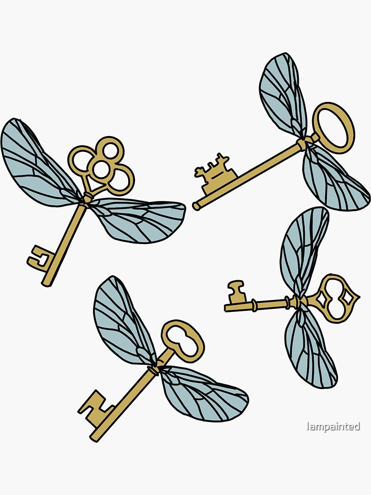 "Flying Keys Sticker Pack " Sticker for Sale by Iampainted | Redbubble