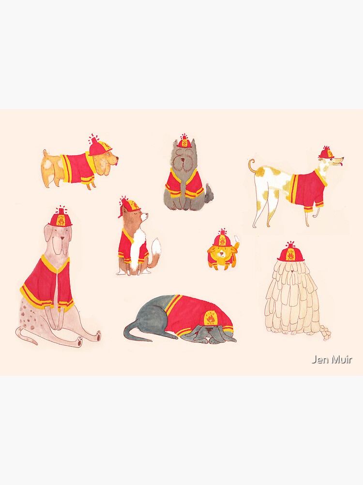 "Fire Dogs" Art Print for Sale by platypusradio | Redbubble