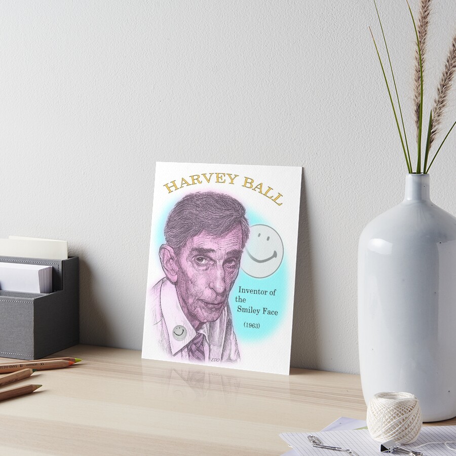 "Harvey Ball, Inventor of the Smiley Face" Art Board Print by eedeeo ...