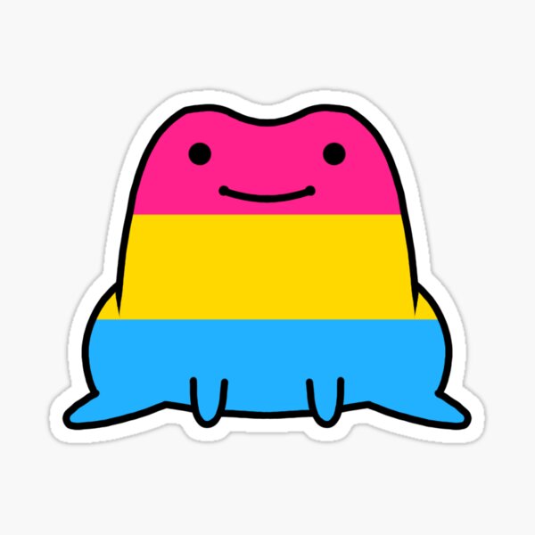 "pansexual pride frog" Sticker for Sale by BurningHippo | Redbubble