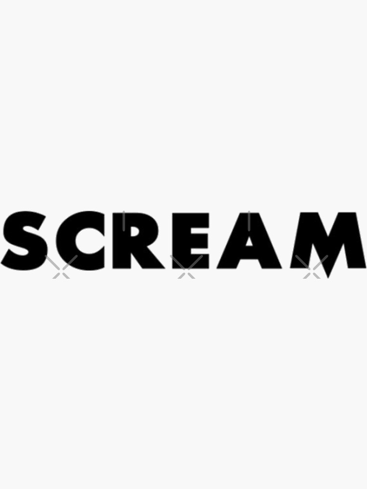 "Scream Logo" Sticker by rainaaubertin | Redbubble