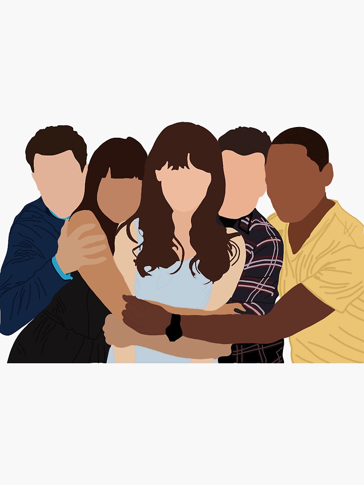 "New Girl Sticker" Sticker for Sale by ishnaivaturi | Redbubble