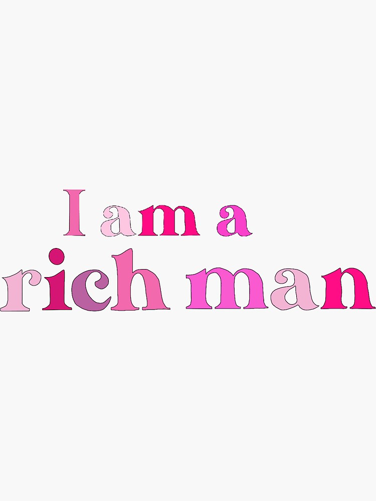 "Rich man" Sticker by GTotaro | Redbubble