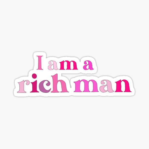 "Rich man" Sticker by GTotaro | Redbubble