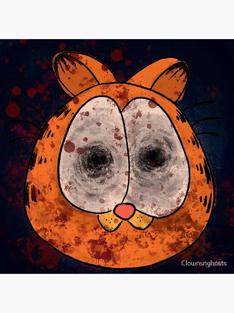 "Cursed Garfield " Art Print for Sale by Clownsnghosts | Redbubble