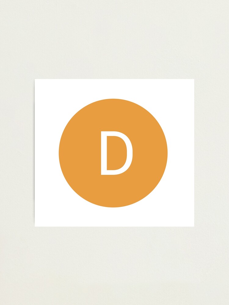 Lámina fotográfica «Letra D Imagen de perfil predeterminada de Google ...