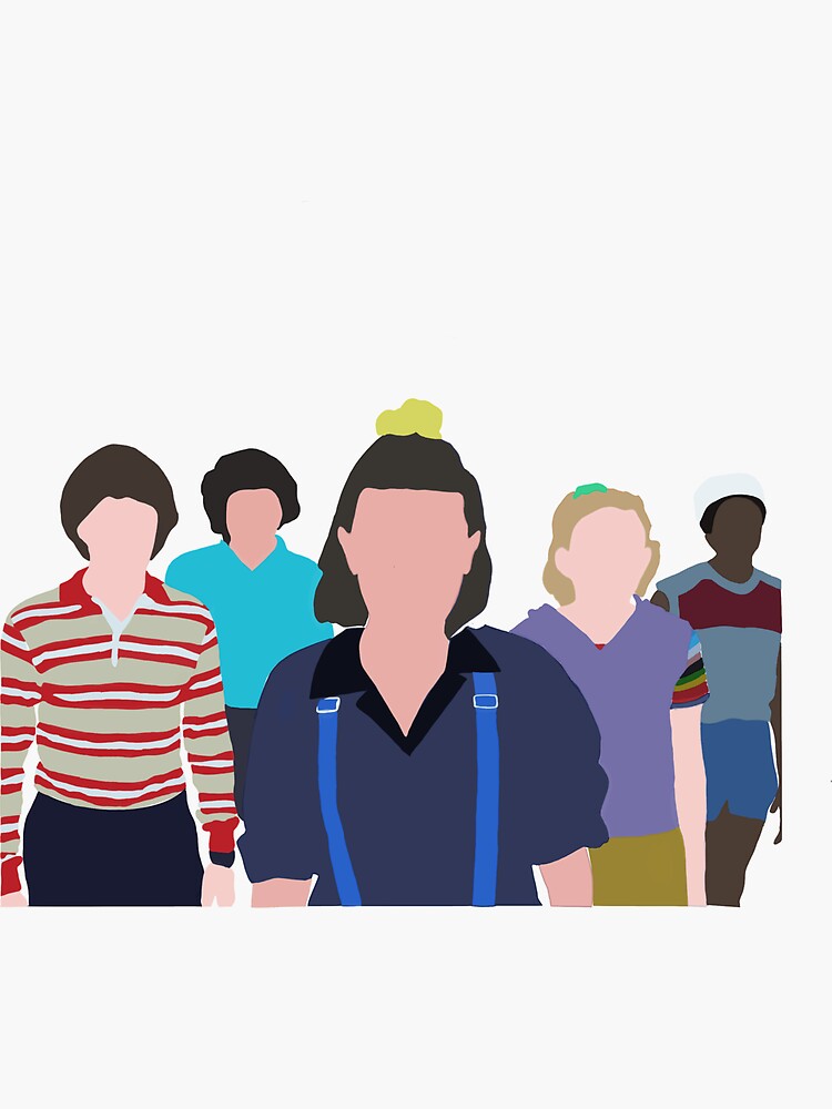 "stranger things crew" Sticker by BigAlPals | Redbubble