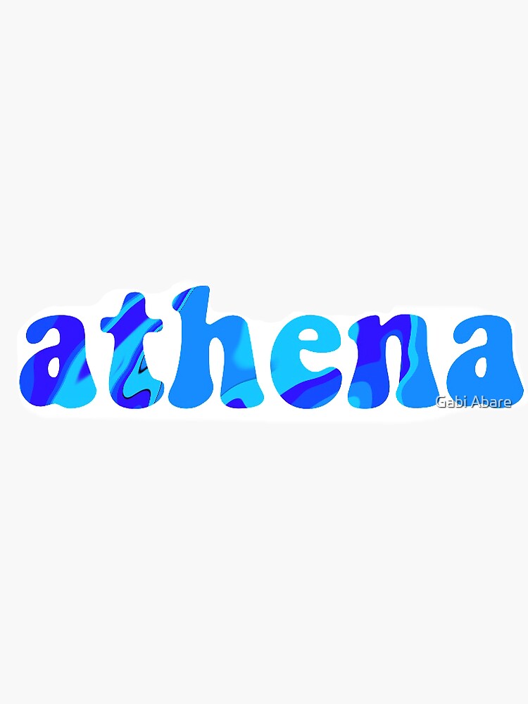 "Athena name sticker" Sticker for Sale by gabbya11 | Redbubble