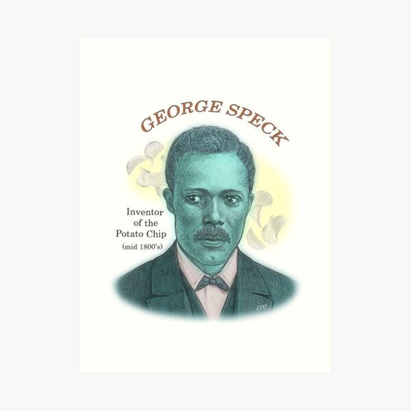 "George Speck, Inventor of the Potato Chip" Art Print by eedeeo | Redbubble