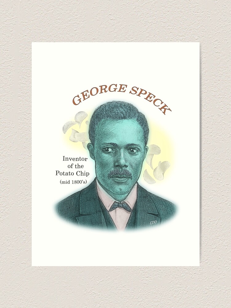 "George Speck, Inventor of the Potato Chip" Art Print by eedeeo | Redbubble