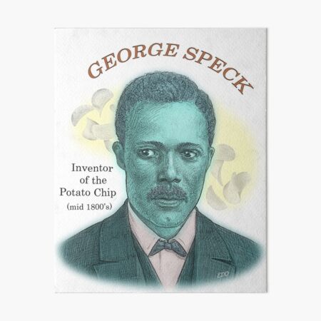 "George Speck, Inventor of the Potato Chip" Art Board Print by eedeeo ...