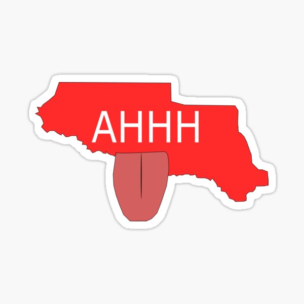 ""AHHHH"" Sticker for Sale by GeneDeLaGarza | Redbubble