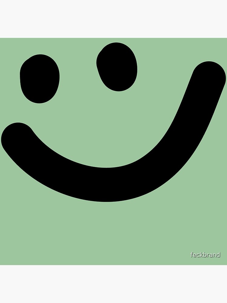 "mint green smiley face :)" Poster for Sale by feckbrand | Redbubble