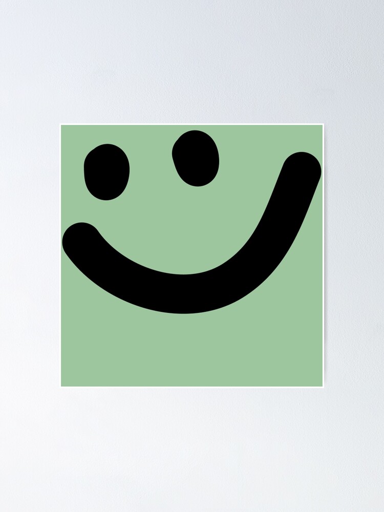 "mint green smiley face :)" Poster for Sale by feckbrand | Redbubble