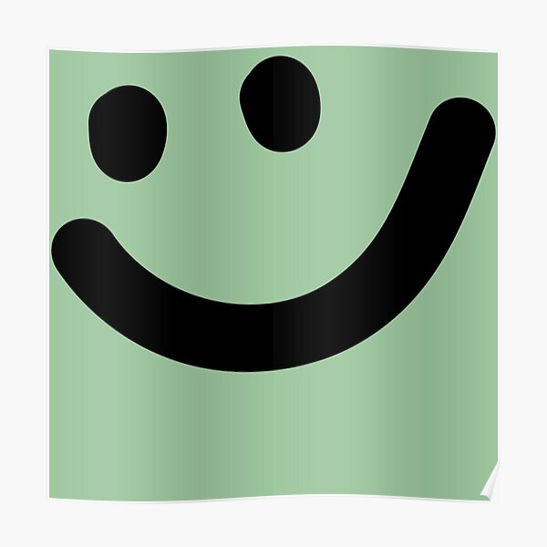 "mint green smiley face :)" Poster for Sale by feckbrand | Redbubble