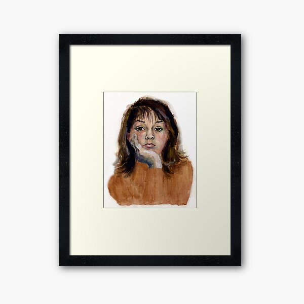 "Roz - self-portrait in gouache, at age16!" Framed Art Print for Sale ...