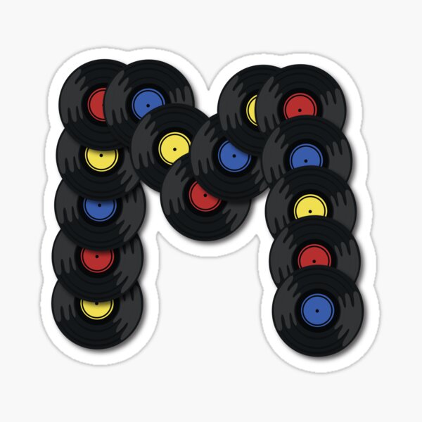 "Vinyl Letter M" Sticker for Sale by katehallGD | Redbubble