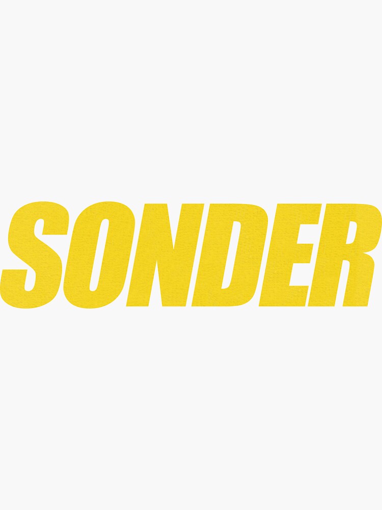 "Sonder" Sticker for Sale by jiqbal19 | Redbubble
