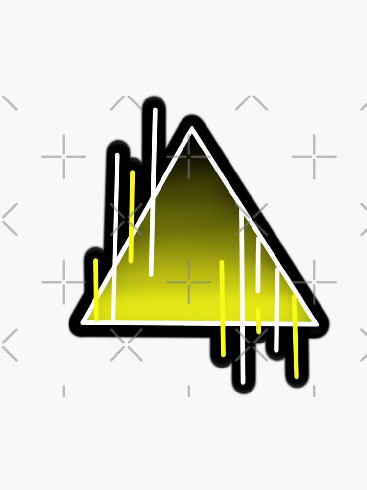 "Abstract Yellow Triangle" Sticker by timelord-artist | Redbubble