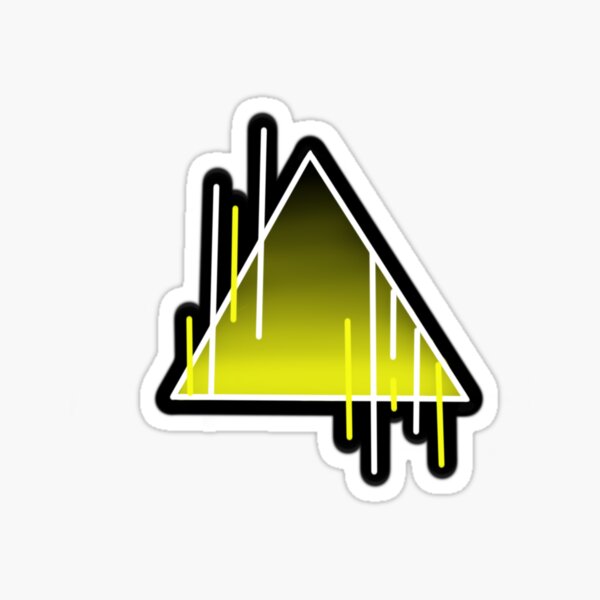 "Abstract Yellow Triangle" Sticker by timelord-artist | Redbubble