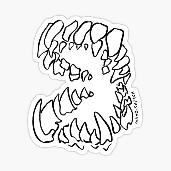 "Chompers" Sticker for Sale by mayosketch | Redbubble