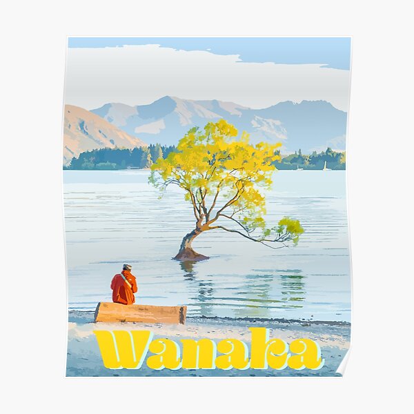 "Wanaka New Zealand Travel Poster" Poster for Sale by ind3finite ...