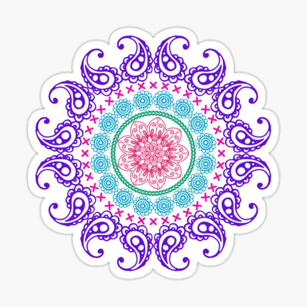 "colorful mandala art" Sticker for Sale by sourav1993 | Redbubble