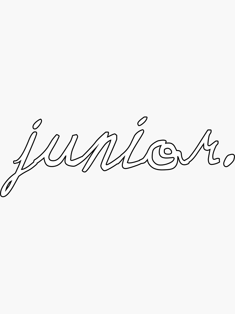 "Junior Cursive Text Design" Sticker for Sale by Juniormike | Redbubble