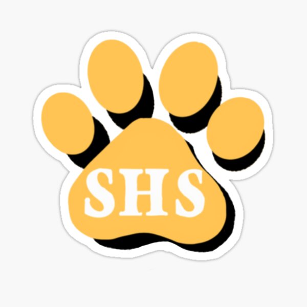 "SHS pawprint" Sticker by RERdesigns | Redbubble
