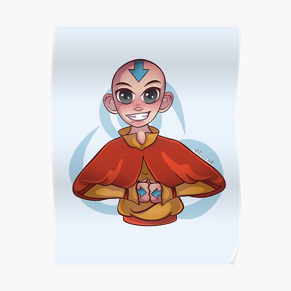 "Avatar Aang Fanart Sticker/Decal/etc." Poster for Sale by Jules-arts ...
