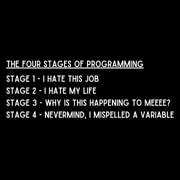 "The four stages of programming" Poster for Sale by KauzSL | Redbubble