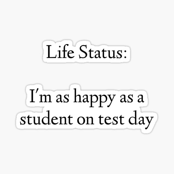 "Happy Test Day" Sticker by HilariousThings | Redbubble