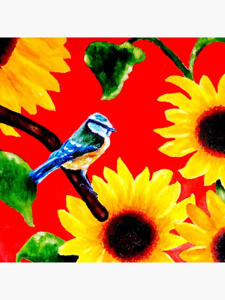 "Out On A Limb. Blue bird." Sticker for Sale by Bagsyrose | Redbubble