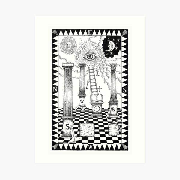 "Masonic 1st degree tracing board" Art Print for Sale by TroyBooks ...