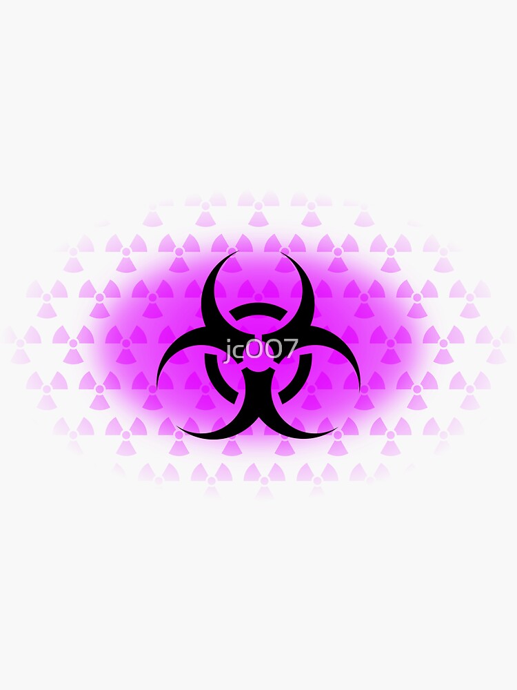 "Biohazard Radioactive - Purple" Sticker by jc007 | Redbubble