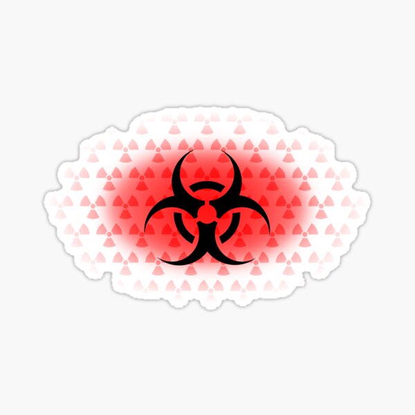 "Biohazard Radioactive - Red" Sticker for Sale by jc007 | Redbubble