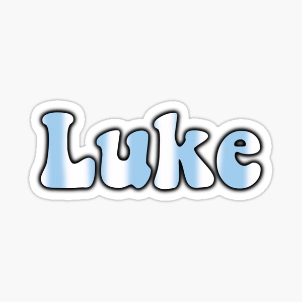 "Aesthetic Groovy Blue Luke" Sticker by CaitlinCerys | Redbubble