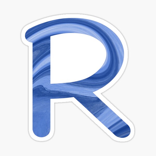 "Blue Marble Monogram Letter R" Sticker for Sale by TheMonogramShop ...