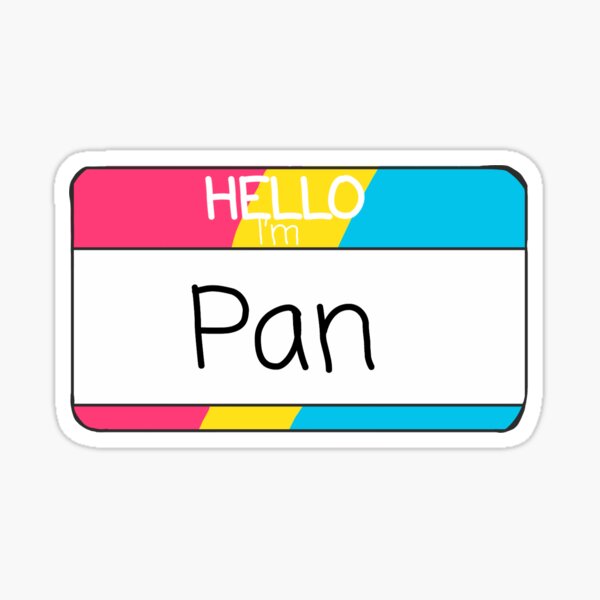 "HELLO I’m PAN sticker" Sticker by redlegliv | Redbubble