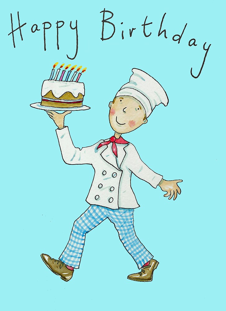 "Happy Birthday Chef " by AndyLanhamArt | Redbubble