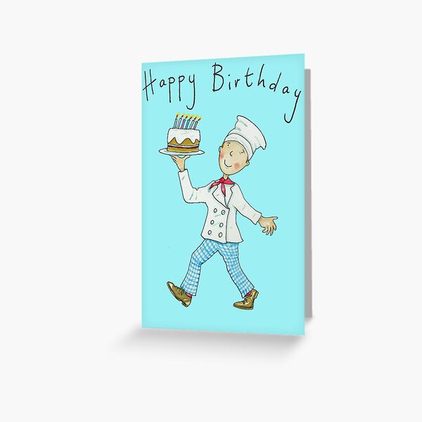 "Happy Birthday Chef " Greeting Card for Sale by AndyLanhamArt | Redbubble