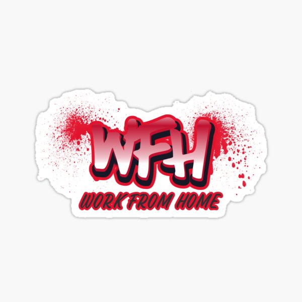 "WFH Work From Home Logo" Sticker by Gumilar | Redbubble